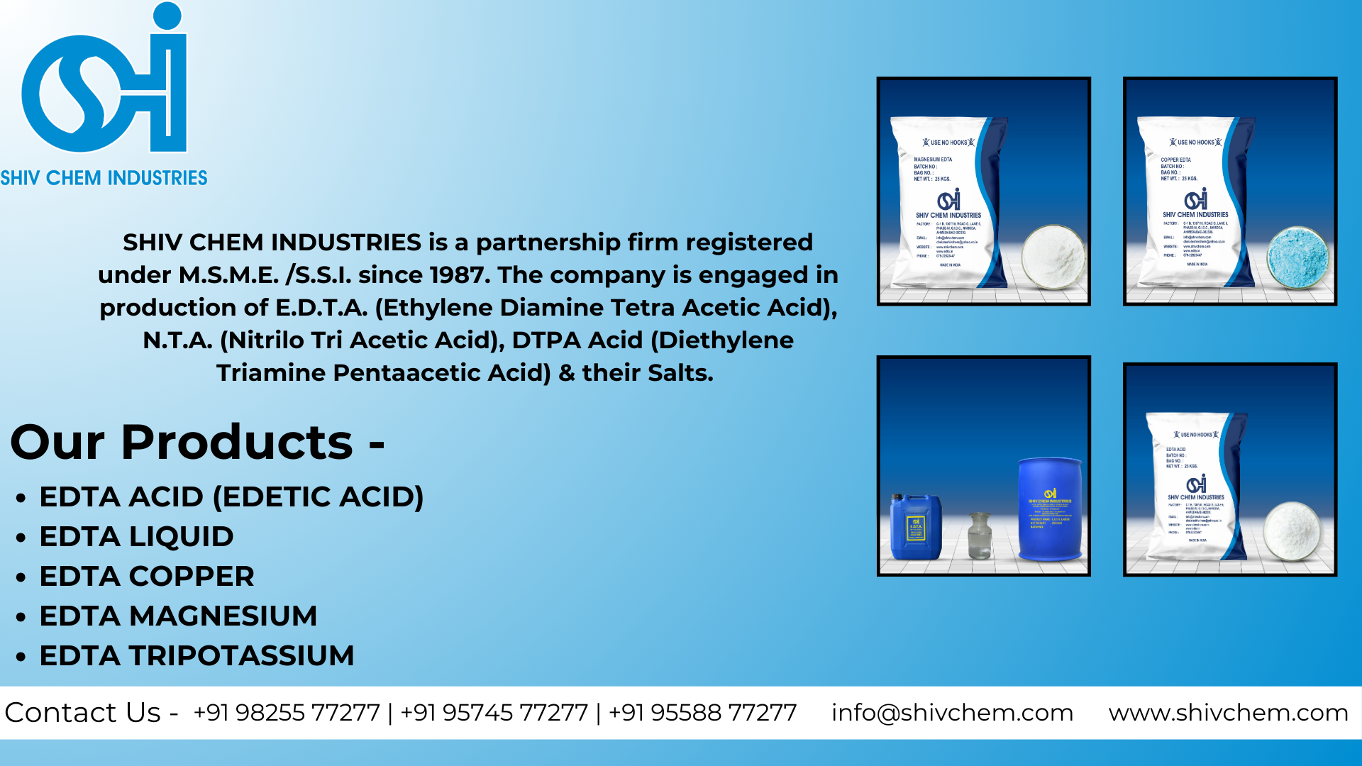 Copper EDTA Manufacturers - SHIV CHEM INDUSTRIES